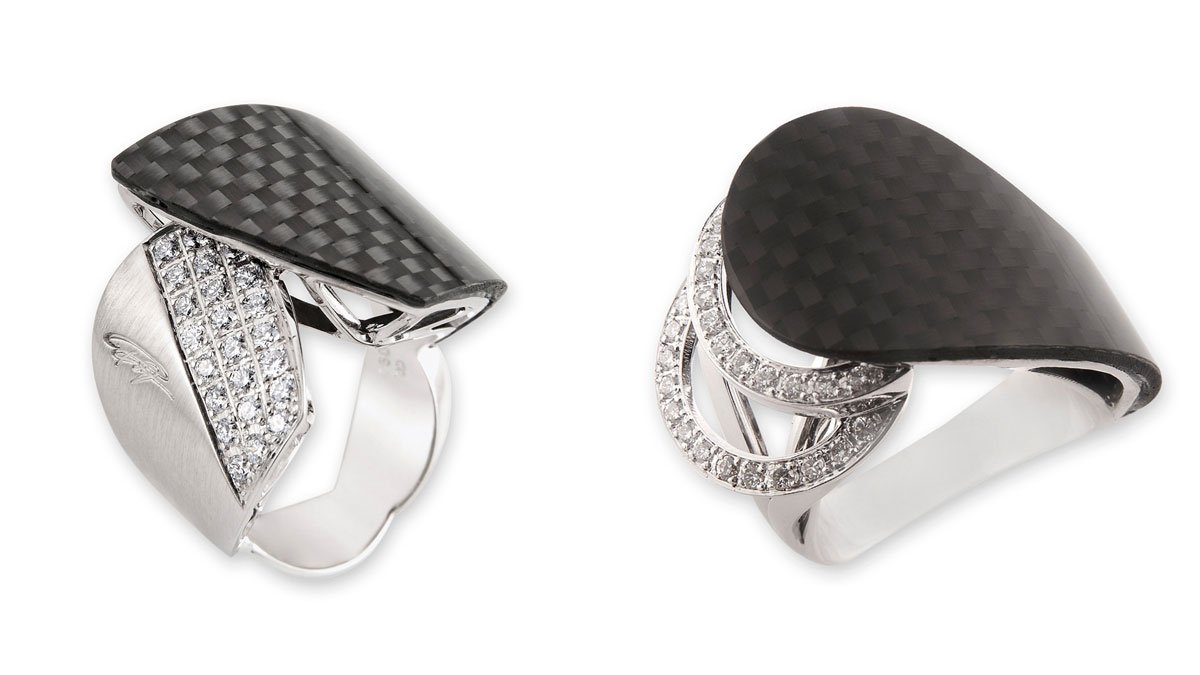 Золото и карбон в ювелирных украшениях Ringl